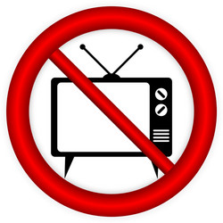 No tv sign Royalty Free Vector Image - VectorStock