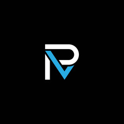 Vp or pv abstract outstanding professional Vector Image