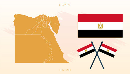 National map of egypt Royalty Free Vector Image