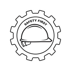 Safety first logo Royalty Free Vector Image - VectorStock