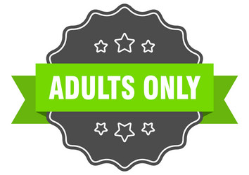 Adults only sign circular band label Royalty Free Vector