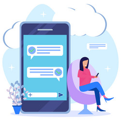 Graphic cartoon character partner communication Vector Image