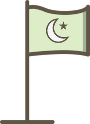 Islamic flag icon Royalty Free Vector Image - VectorStock