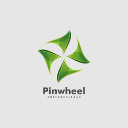Logo pinwheel gradient colorful style Royalty Free Vector