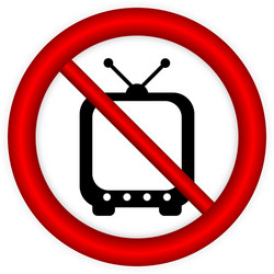 No tv sign Royalty Free Vector Image - VectorStock