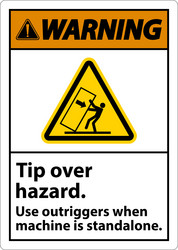 Body crush tip over hazard symbol sign isolate Vector Image