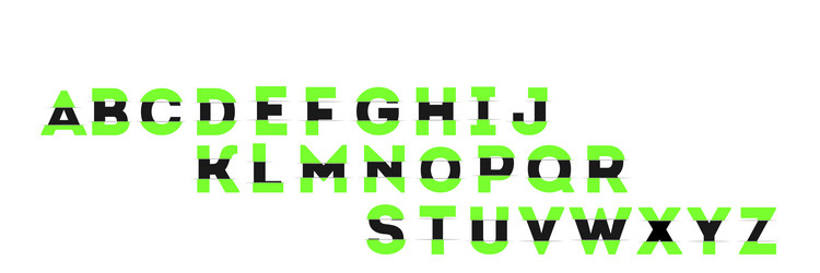 Abstract shift font Royalty Free Vector Image - VectorStock