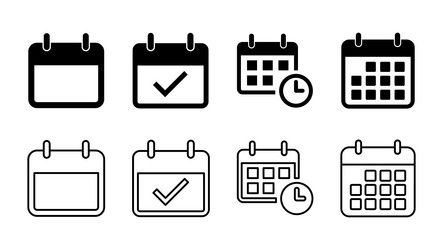 Calendar icon calender symbol Royalty Free Vector Image