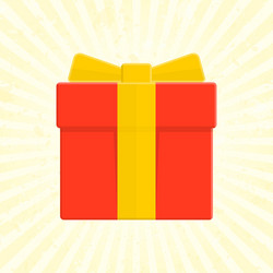 Christmas cartoon icon set - four present boxes Vector Image