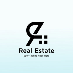 Realty group logo design template letter rc Vector Image
