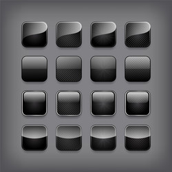 Blank buttons for website Royalty Free Vector Image