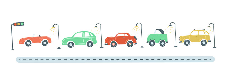 Cars Traffic Jam Cartoon Vector Images (over 250)