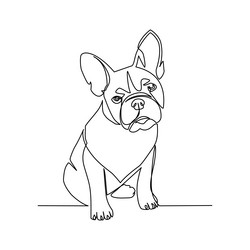 A dog drawn in line art sty Royalty Free Vector Image