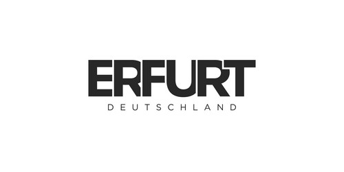 Erfurt deutschland modern and creative design Vector Image