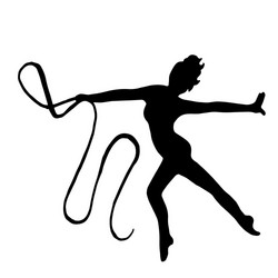 High quality original girl gymnastic doing jumps Vector Image