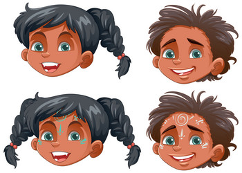 An indigenous kid cartoon character Royalty Free Vector