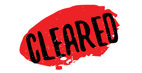 Cleared rubber stamp Royalty Free Vector Image