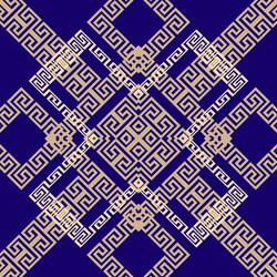 Greek ornamental symmetrical seamless pattern Vector Image
