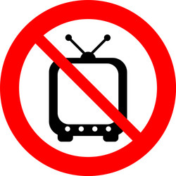 No tv sign Royalty Free Vector Image - VectorStock