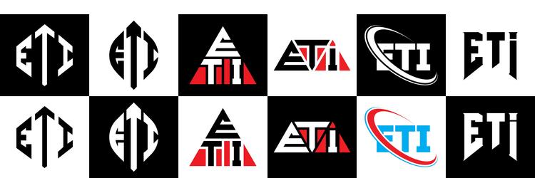 Eti logo letter design Royalty Free Vector Image