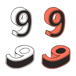 Number 9 Vector Images (over 16,000)
