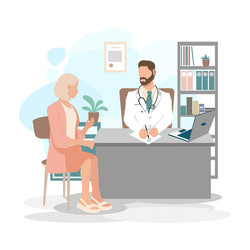 Doctor and patient set Royalty Free Vector Image
