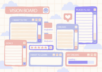 Hand drawn vision board Royalty Free Vector Image