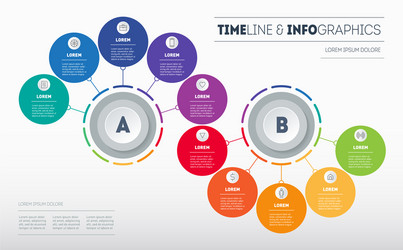 Circles infographic template with 5 segments Vector Image