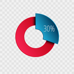 30 percent square chart isolated symbol Royalty Free Vector