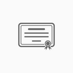Certificate icon qualification Royalty Free Vector Image