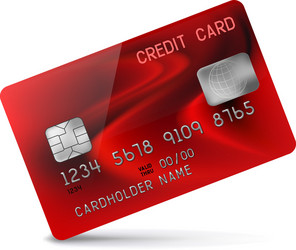 Red credit card Royalty Free Vector Image - VectorStock