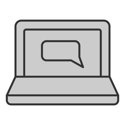 Delivered message on laptop screen Royalty Free Vector Image