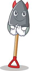 Grinning shovel character cartoon style Royalty Free Vector