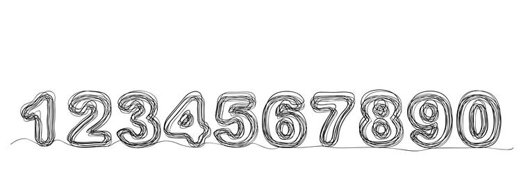 Handdrawn Numbers Vector Images (over 860)