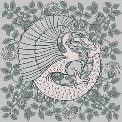 Ouroboros serpent or dragon eating its own tail Vector Image