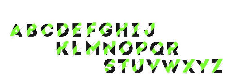 Abstract shift font Royalty Free Vector Image - VectorStock