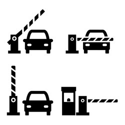 Car security barrier gate icon Royalty Free Vector Image