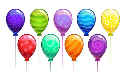 Color balloons set Royalty Free Vector Image - VectorStock