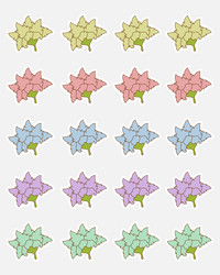 Flowers bullet journal stickers planner stickers Vector Image