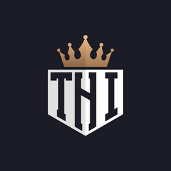 Luxury rsk logo with crown elegant initials Vector Image