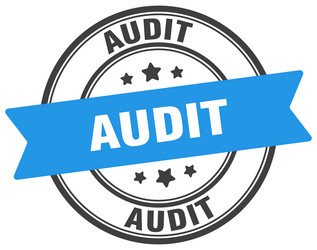 Audit stamp label on transparent background Vector Image