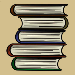 Cartoon Stack of Books Vector Images (over 6,100)