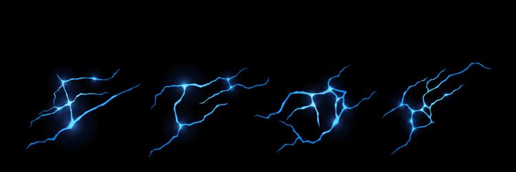 Magic glow in ground cracks blue glowing texture Vector Image