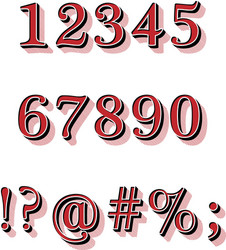 Cast shadow font Royalty Free Vector Image - VectorStock