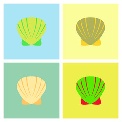 Scallop sea shell sketch style Royalty Free Vector Image