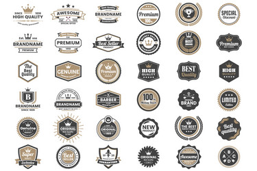 Vintage retro logo for banner Royalty Free Vector Image