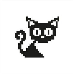 Pixel Cat Vector Images (over 1,000)