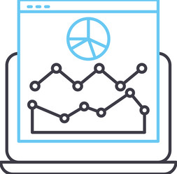 Dashboard line icon outline symbol Royalty Free Vector Image