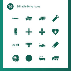 Drive icons Royalty Free Vector Image - VectorStock