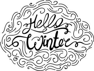 Hello january text on a chalkboard hand drawn Vector Image